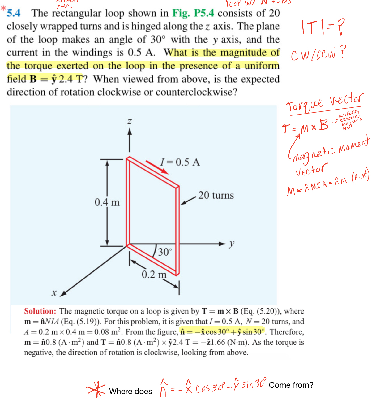 Solved 5.4 ﻿The rectangular loop shown in Fig. P5.4 | Chegg.com