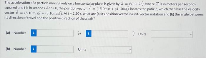 Solved The acceleration of a particle moving only on a | Chegg.com