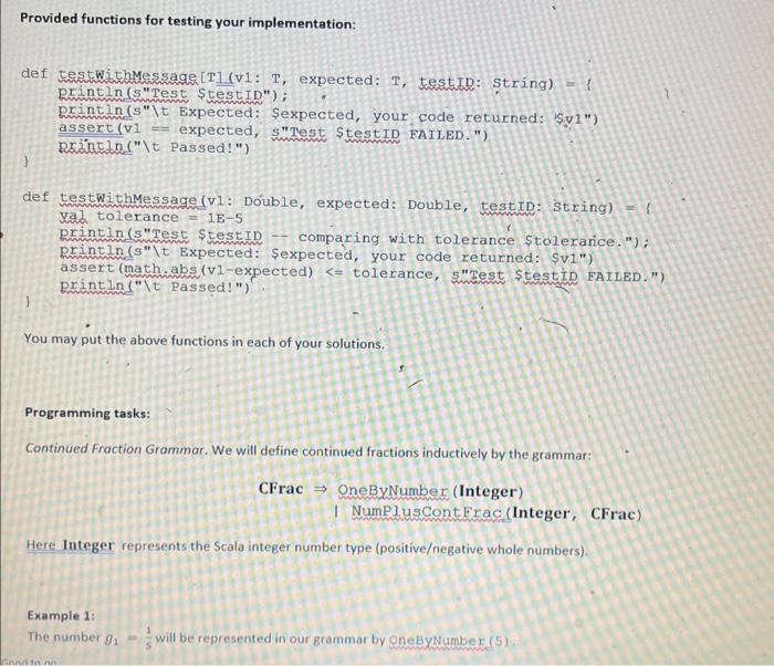 Solved Provided functions for testing your implementation: | Chegg.com