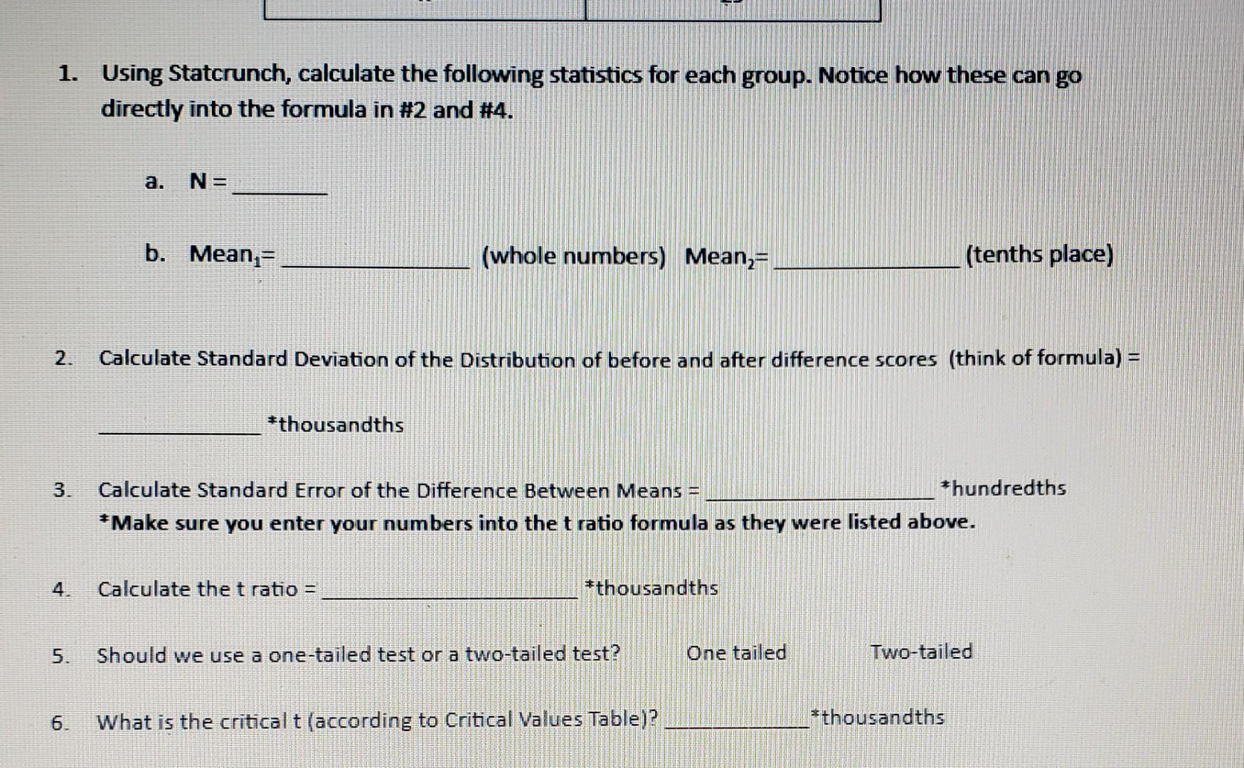 1. Using Statcrunch, calculate the following | Chegg.com