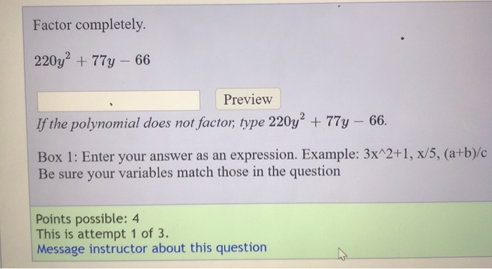 Solved Factoring Quadratic Expressions Completely factor the | Chegg.com