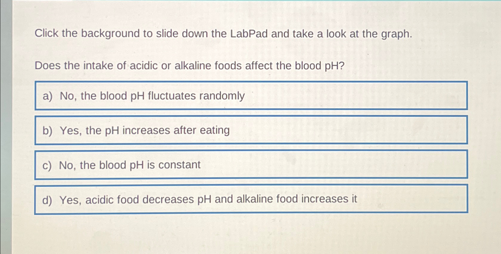 Solved Click the background to slide down the LabPad and | Chegg.com