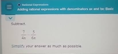 Solved Rational ExpressionsAdding rational expressions with | Chegg.com