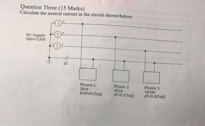 Solved Question Three (15 Marks) Calculate the neutral | Chegg.com