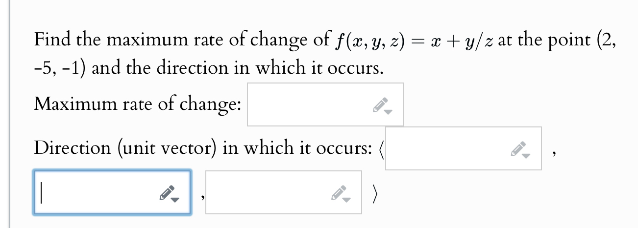 Solved Find the maximum rate of change of f(x,y,z)=x+yz ﻿at | Chegg.com