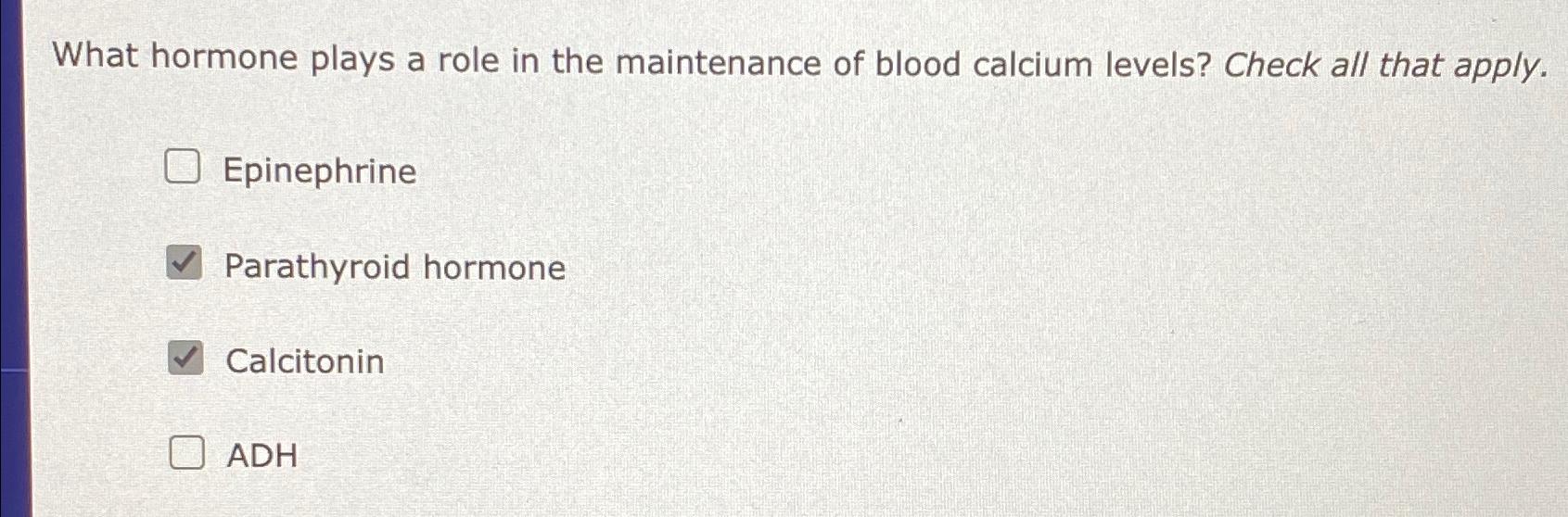 Solved What hormone plays a role in the maintenance of blood | Chegg.com