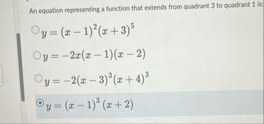 Solved An equation representing a function that extends from | Chegg.com