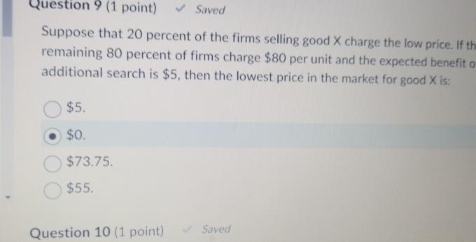 Solved Question 9 (1 ﻿point) ﻿SavedSuppose that 20 ﻿percent | Chegg.com