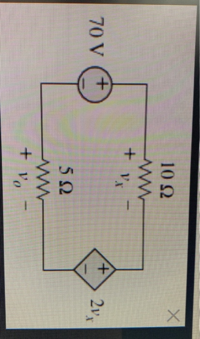 Solved find the value of the voltage Vo of the circuit shown | Chegg.com