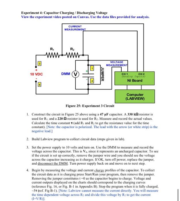 Experiment 4: Capacitor Charging / Discharging | Chegg.com