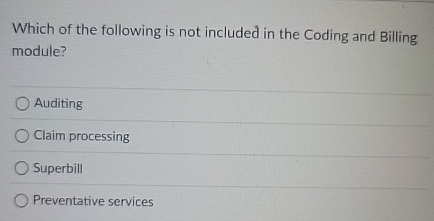 Solved Which of the following is not included in the Coding | Chegg.com