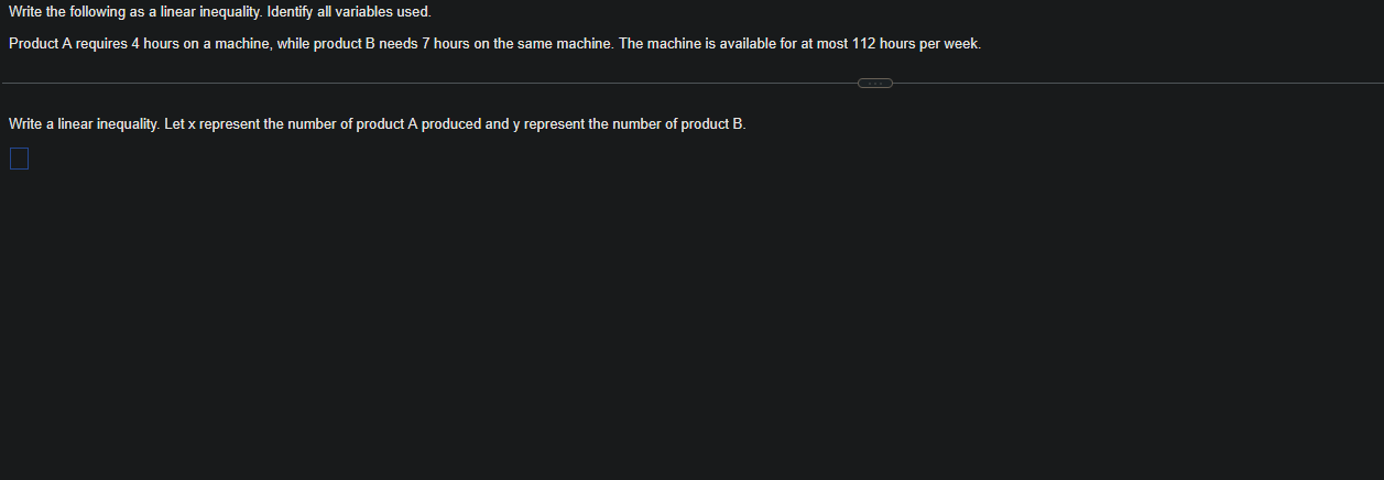 Solved Write the following as a linear inequality. Identify | Chegg.com