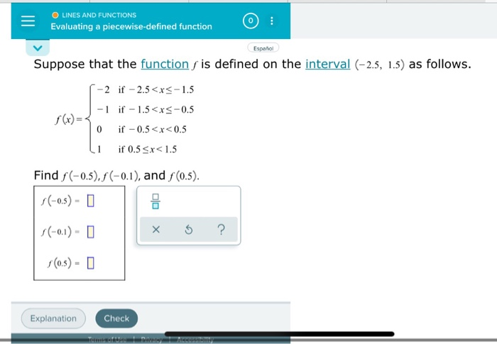 Solved LINES AND FUNCTIONS Evaluating a piecewise-defined | Chegg.com