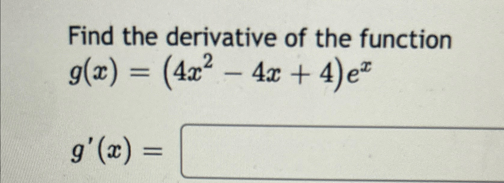 Solved Find the derivative of the | Chegg.com