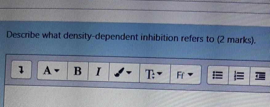 Solved Describe what density-dependent inhibition refers to | Chegg.com