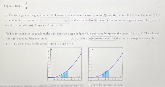 Solved Suppose f(x)=11x2 (a) The rectangles in the graph on | Chegg.com