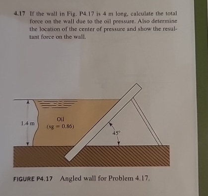 Solved 4.17 ﻿If the wall in Fig. P4. 17 ﻿is 4 ﻿m long, | Chegg.com