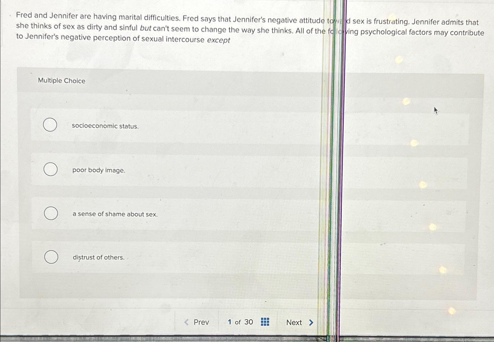 Solved Fred and Jennifer are having marital difficulties. | Chegg.com