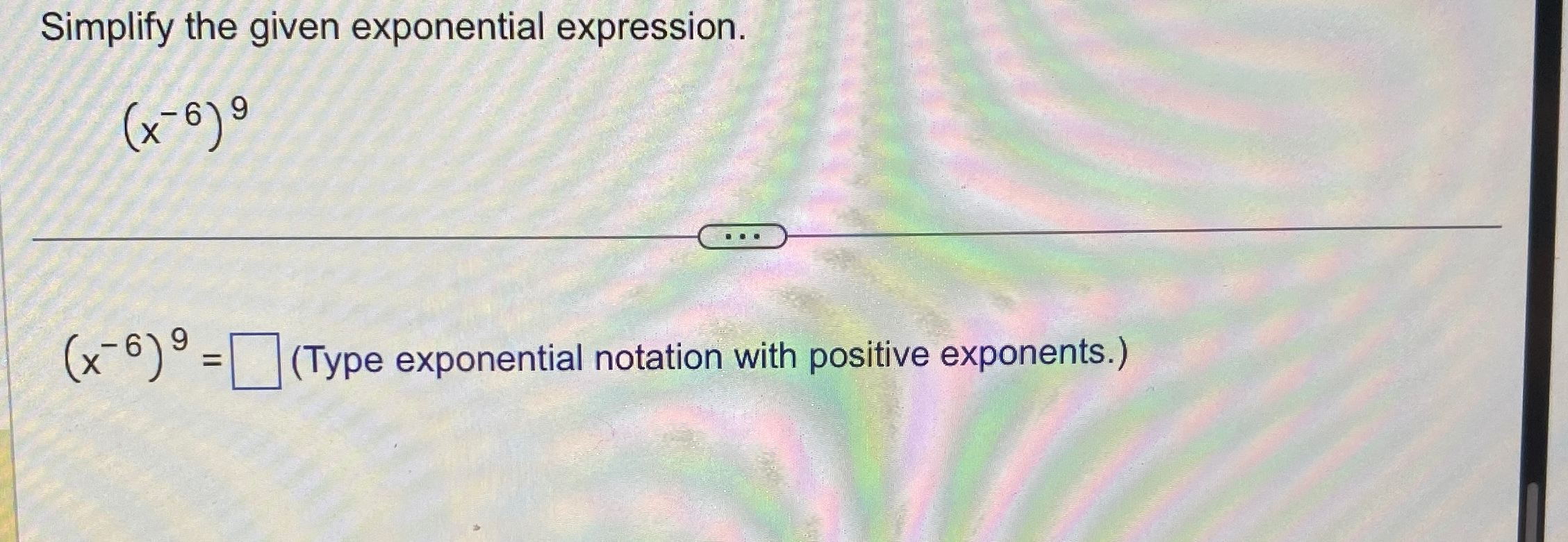 Solved Simplify the given exponential | Chegg.com