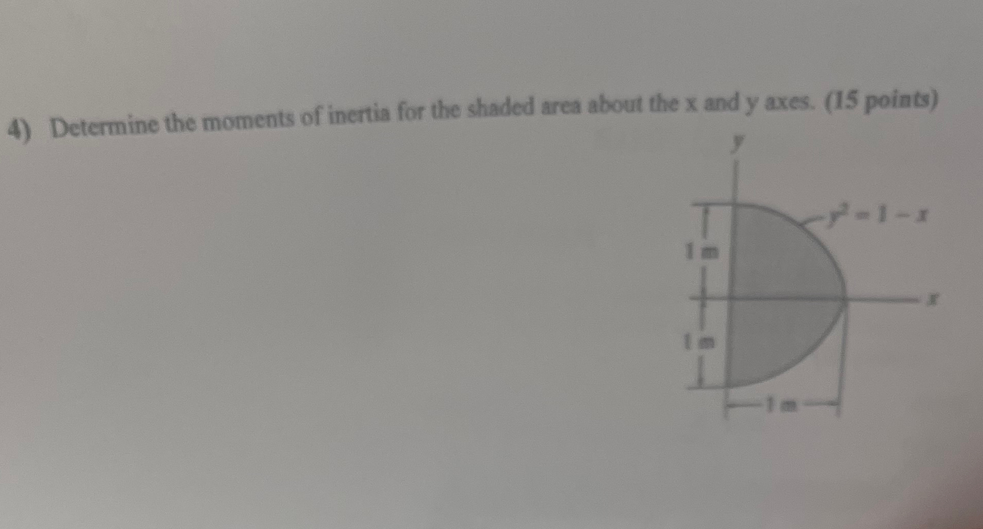 Solved Determine the moments of inertia for the shaded area | Chegg.com