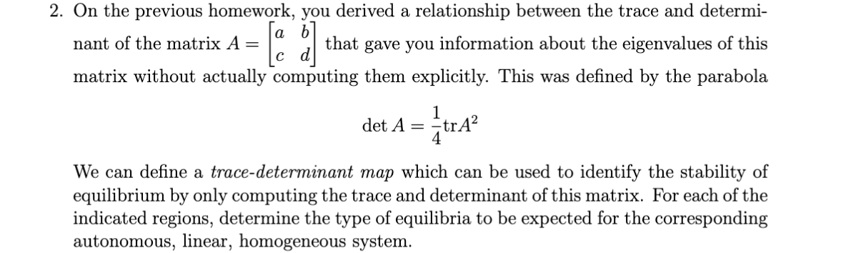 Solved 2. On ﻿the previous homework, you derived a | Chegg.com