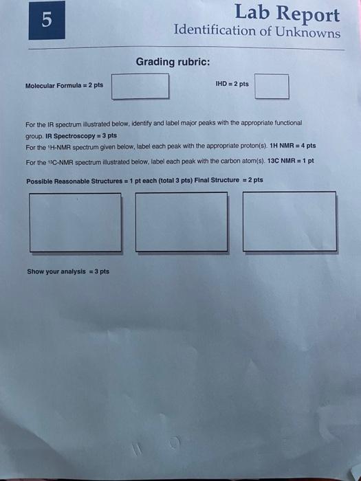 Solved Lab Report Identification of UnknownsGrading rubric: | Chegg.com
