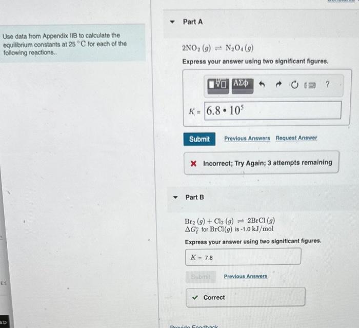Solved Use Data From Appendix Iib To Calculate The 