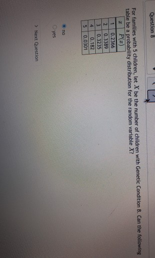 Solved Question 8 For families with 5 children, let X be the | Chegg.com