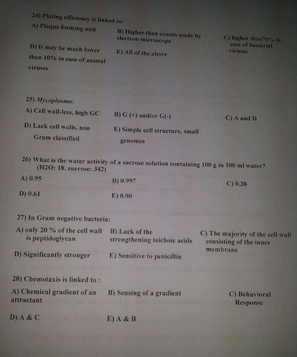 Solved 24) Plating efficiency is linked to: A) Plaque | Chegg.com