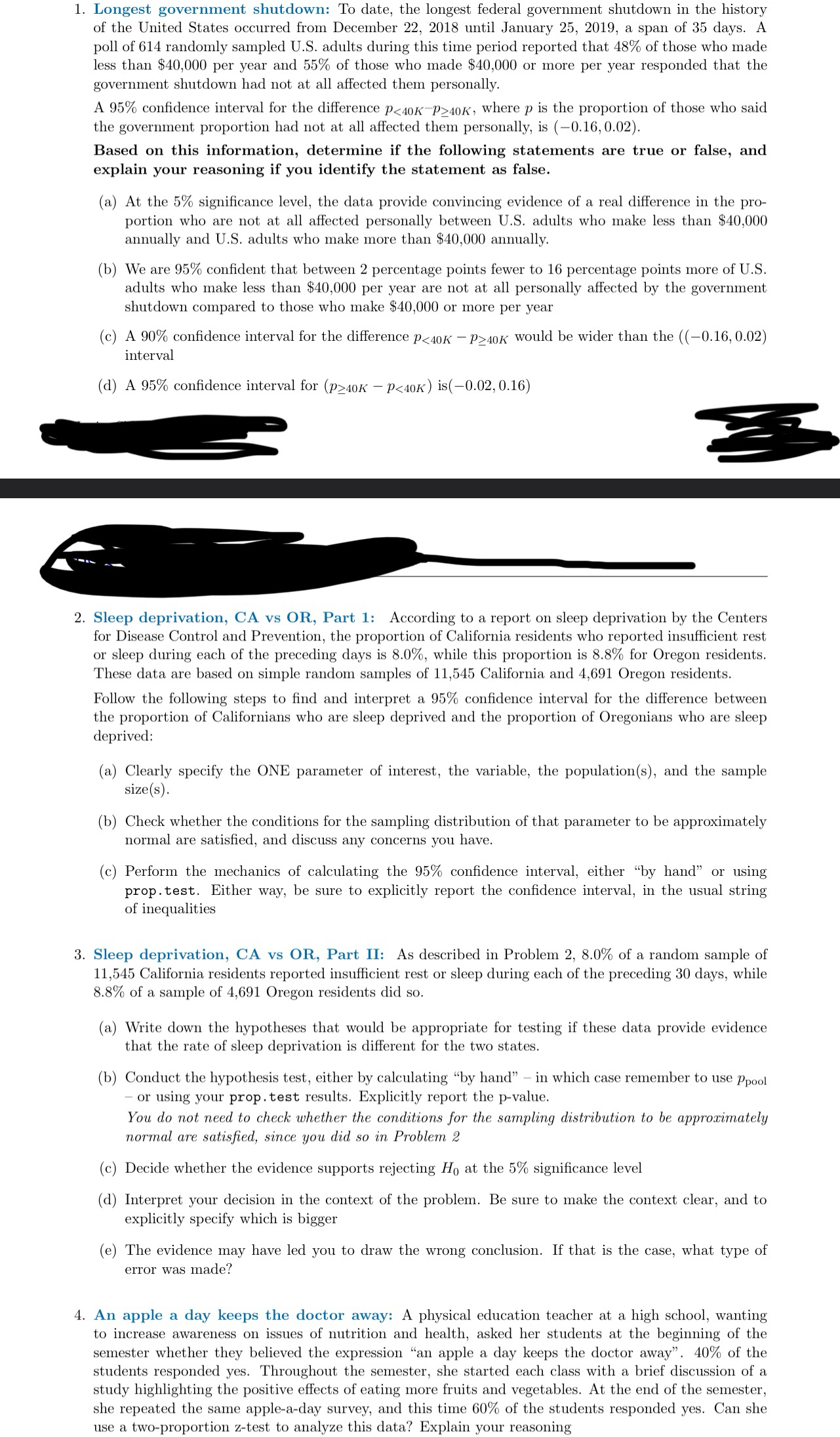 Solved *PLEASE GIVE R STUDIO CODE* ﻿please answer 1-4 ﻿in | Chegg.com