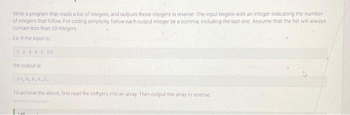 Solved Write a program that reads a list of integers, and | Chegg.com