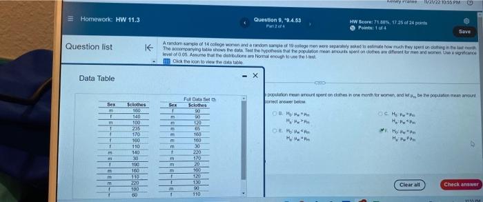 Solved - Pla Cick tee ioon to vow the dida table Data Table | Chegg.com