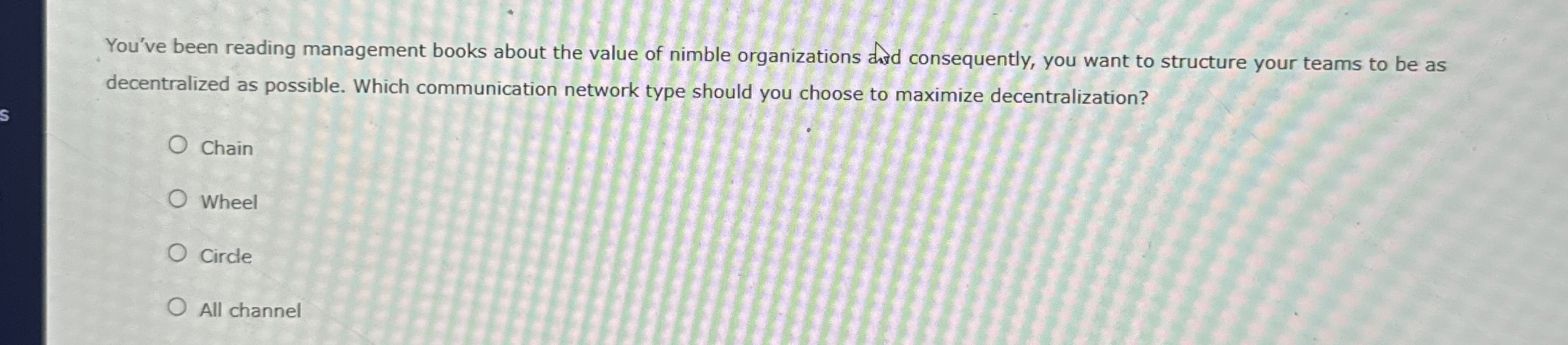 Solved decentralized as possible. Which communication | Chegg.com