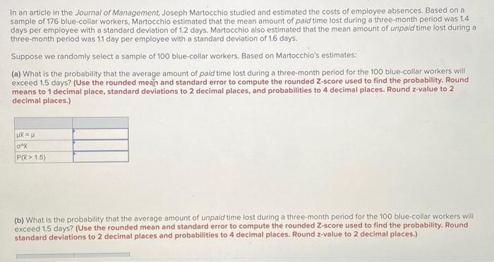 Solved In an article in the Journal of Management, Joseph | Chegg.com