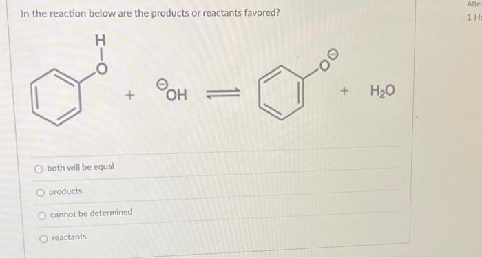 Solved In the reaction below are the products or reactants | Chegg.com