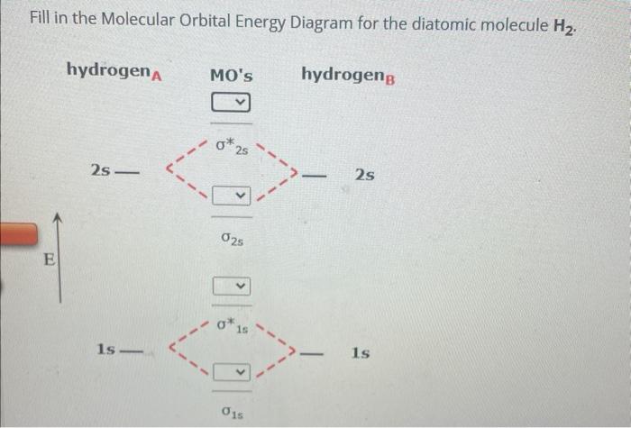 Solved In the diagram below, label each molecular orbital | Chegg.com