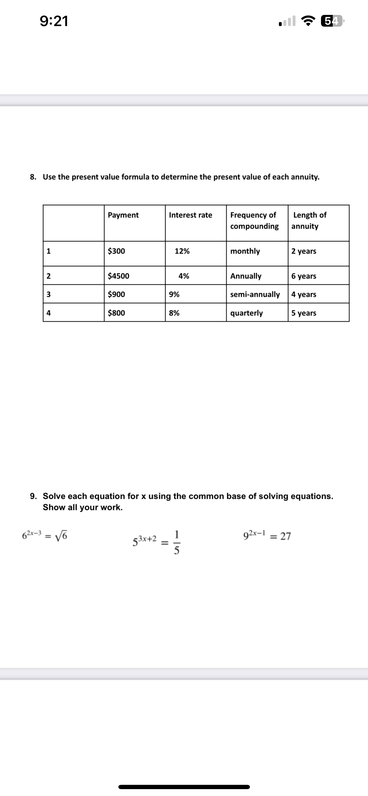 Solved 9:2158. ﻿Use the present value formula to determine | Chegg.com