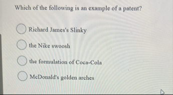 Solved Which of the following is an example of a | Chegg.com