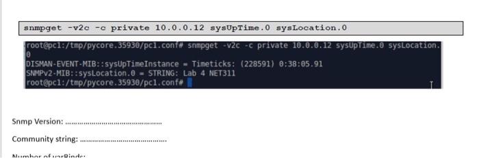 Solved rootepc1:/tip/pycore.35930/pc1.confe snmpget -v2c -c | Chegg.com