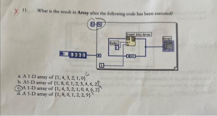 11. What is the result in Array after the following | Chegg.com