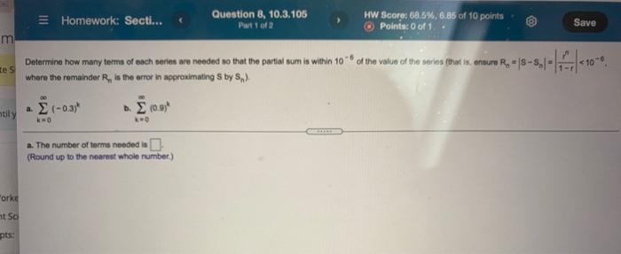Solved Homework Secti Question 10 10 3 111 Part 1 Of
