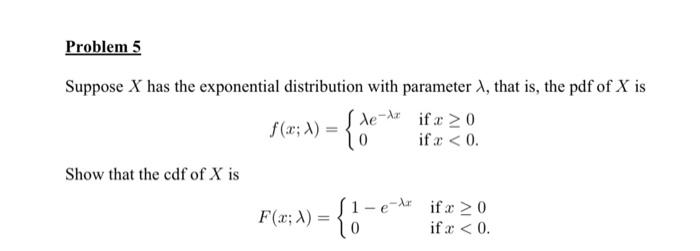 Solved Suppose X has the exponential distribution with | Chegg.com