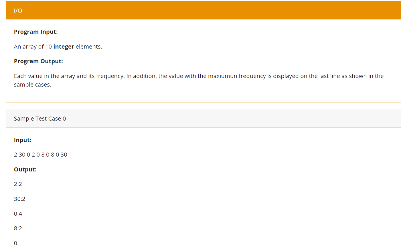 Solved You are required to write a code that takes an array | Chegg.com