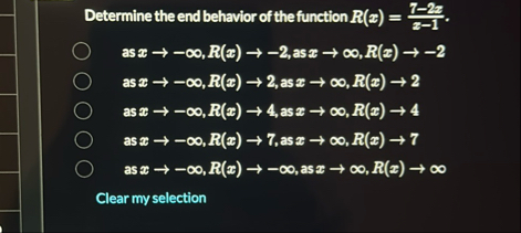 Solved Determine the end behavior of the function | Chegg.com