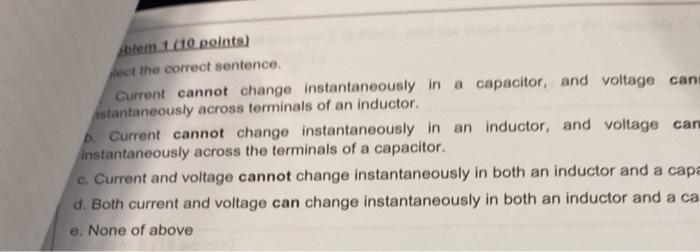 Solved sblem 1 (to noints) A sct the correct sentence. | Chegg.com