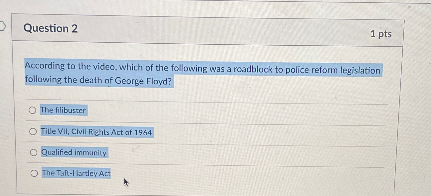 Solved Question 21 ﻿ptsAccording to the video, which of the | Chegg.com