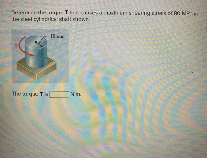 Solved Determine the torque T that causes a maximum shearing | Chegg.com