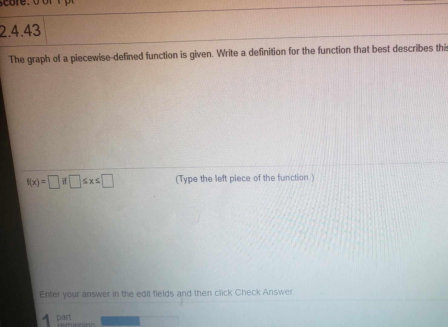 Solved 2.4.39 The function f is defined as follows. xif | Chegg.com