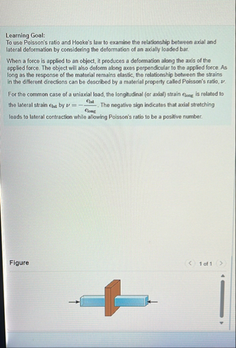 Solved Learning Goal:To use Poisson's ratio and Hooke's law | Chegg.com