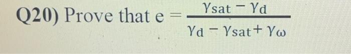 Solved Q20) Prove that e Ysat - Ya Yd Ya - Ysat+ Yw - | Chegg.com